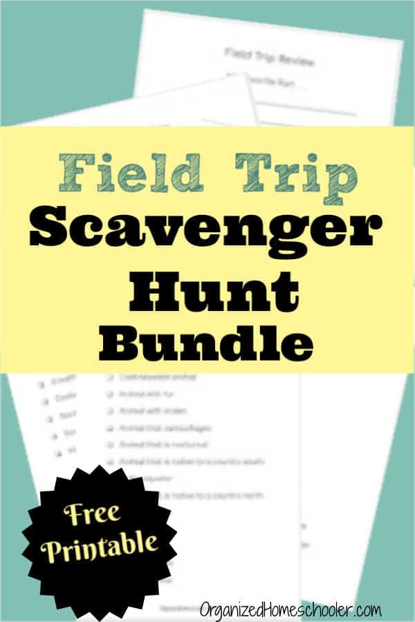 Field Trip Scavenger Hunt Bundle - Homeschool Printables for Free